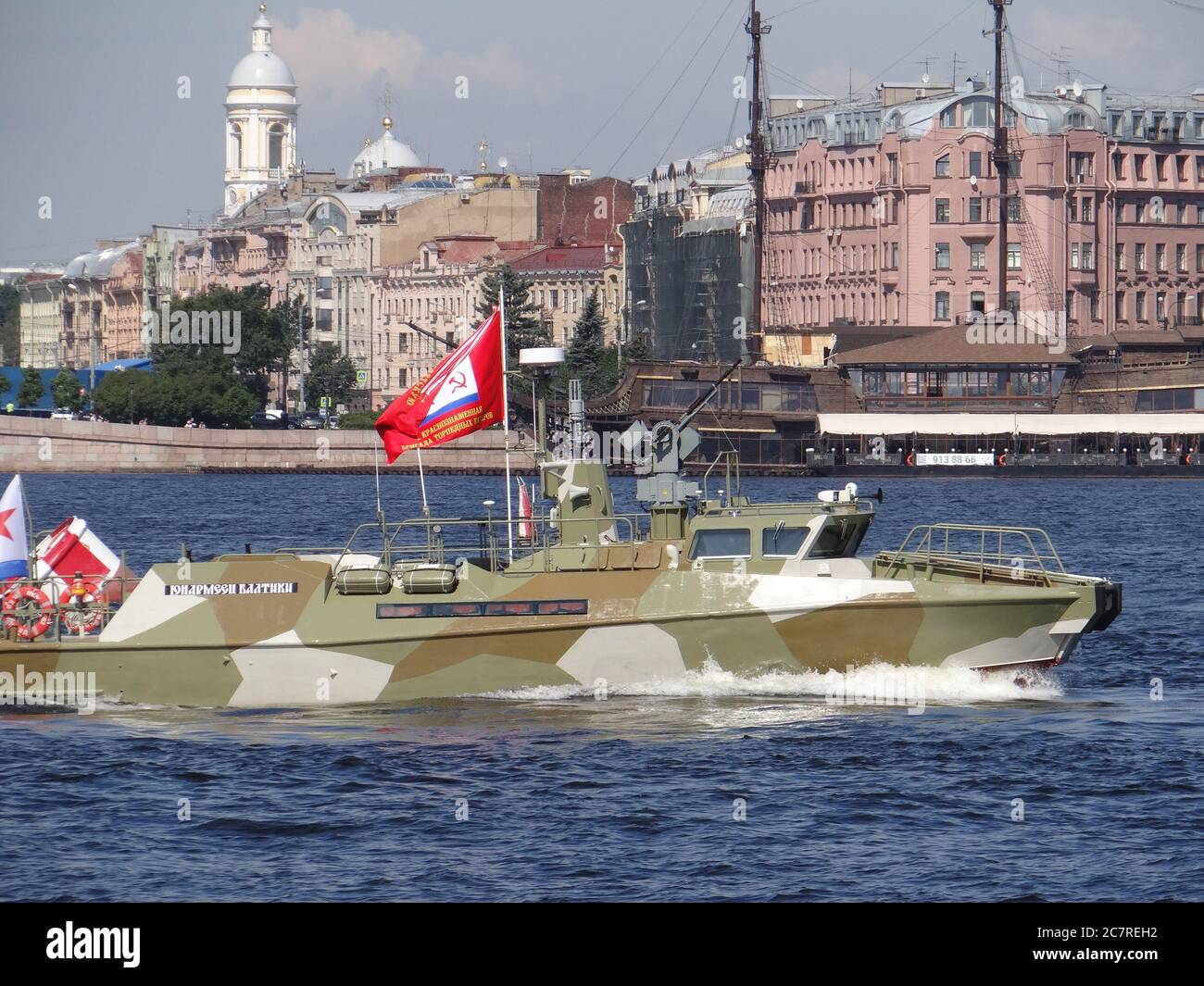 Many maritime ships went through opened bridges in St Petersburg for ...