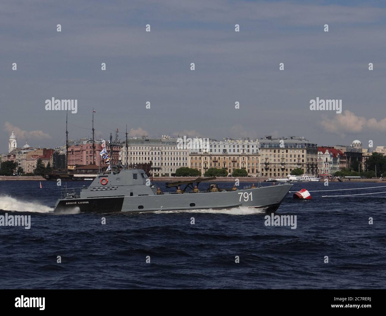 Many maritime ships went through opened bridges in St Petersburg for ...