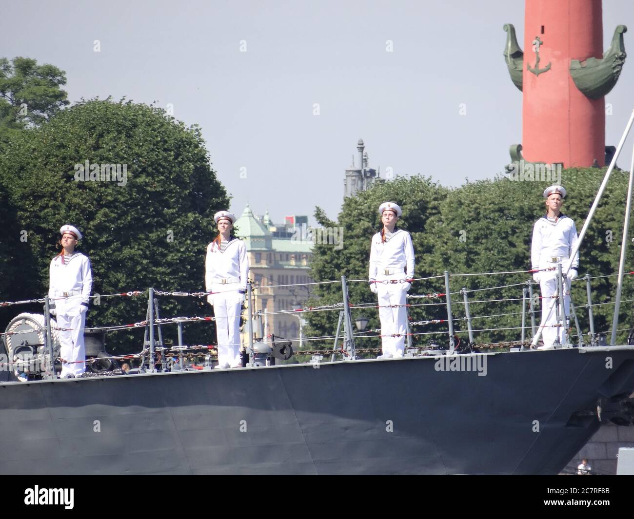 Many maritime ships went through opened bridges in St Petersburg for ...