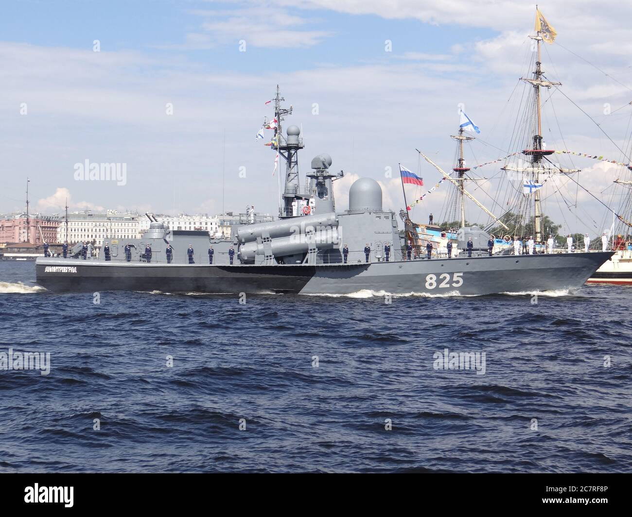 Many maritime ships went through opened bridges in St Petersburg for ...