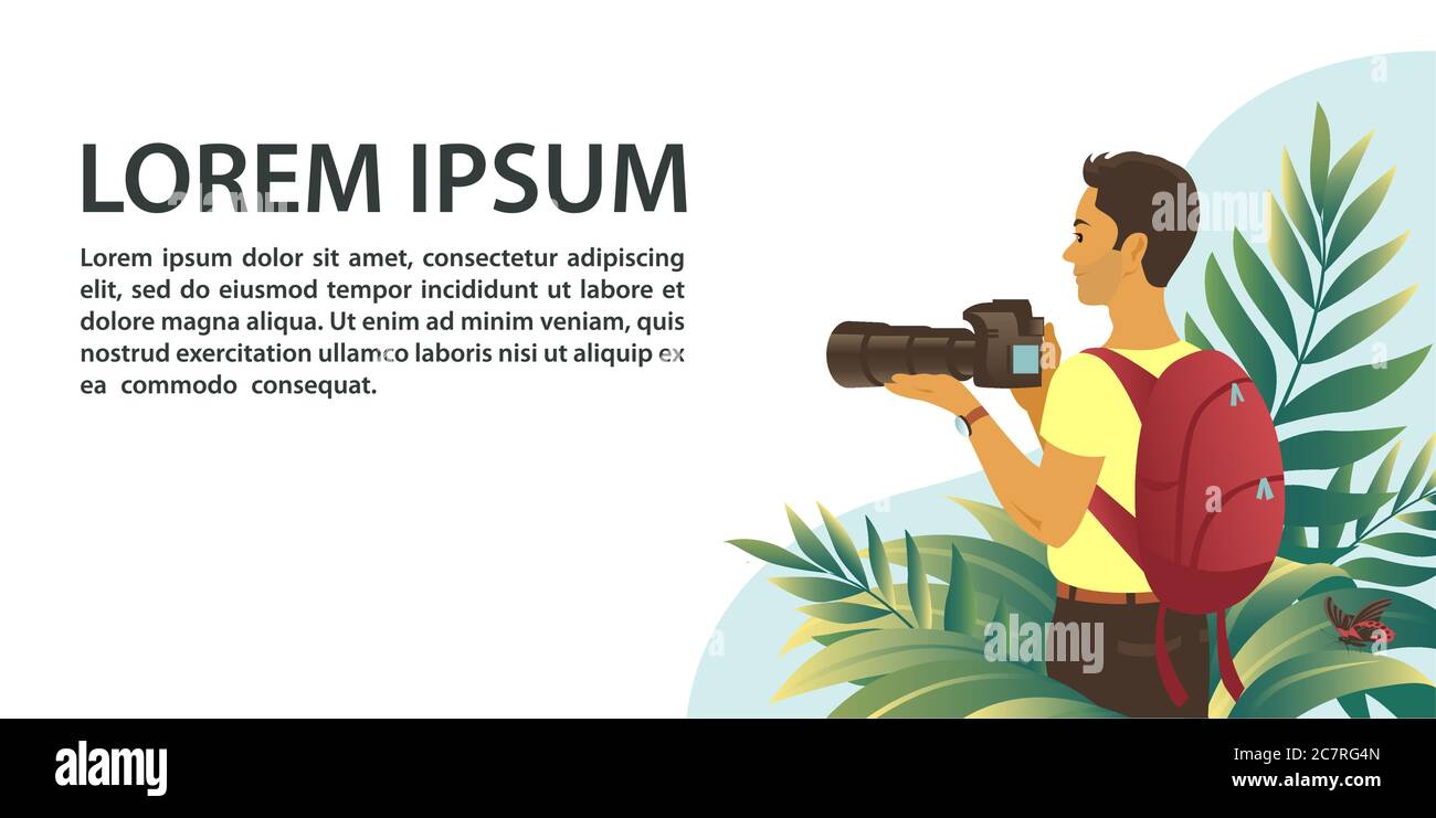 Man holding camera on Stock Vector Images - Alamy