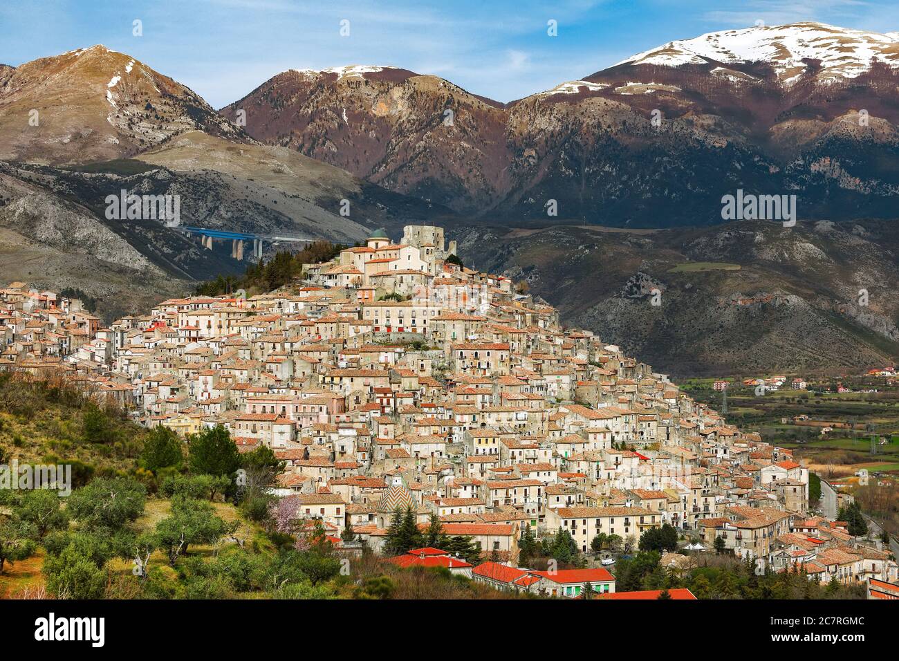 Panoramic view of Morano Calabro. One of the most beautiful villages ...