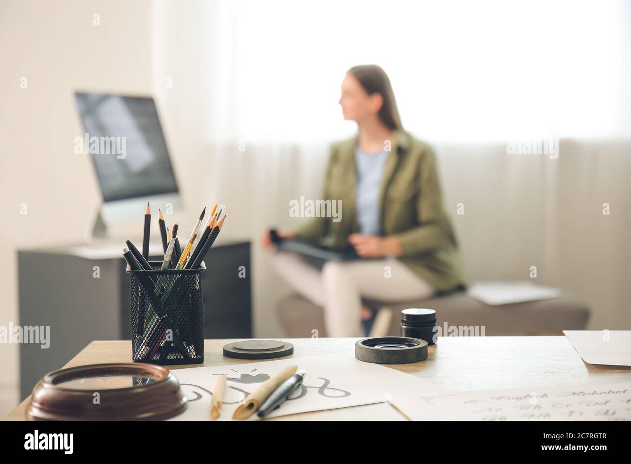 Tools for calligraphy hi-res stock photography and images - Alamy