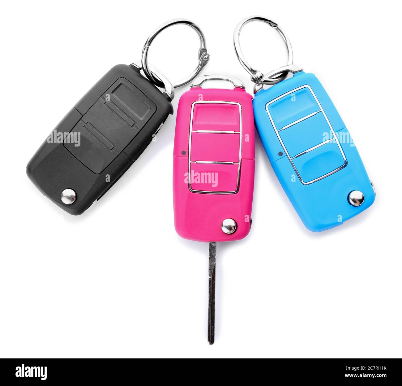 Car keys on white background Stock Photo - Alamy