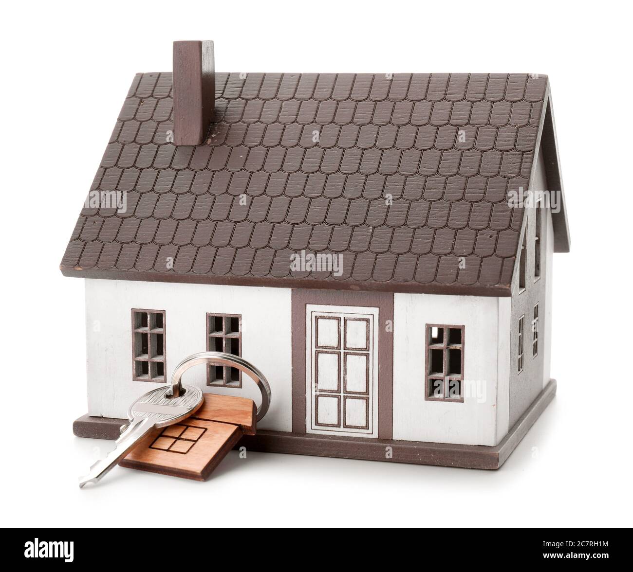 Key from house on white background Stock Photo - Alamy