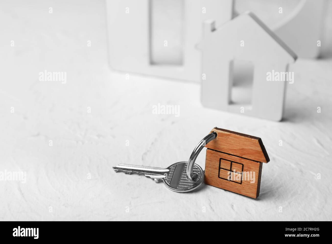 Key from house on white background Stock Photo - Alamy