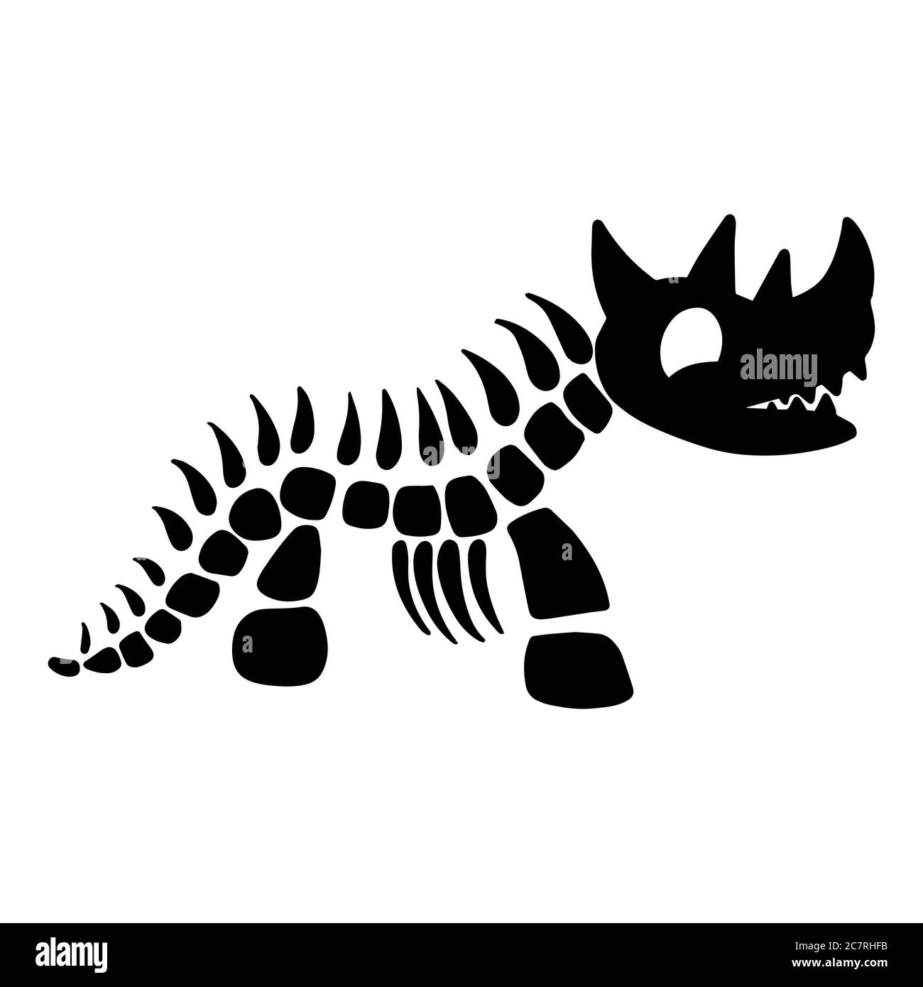 Dinosaur Animal Skeletons and Skulls Cartoon Stock Photo - Alamy