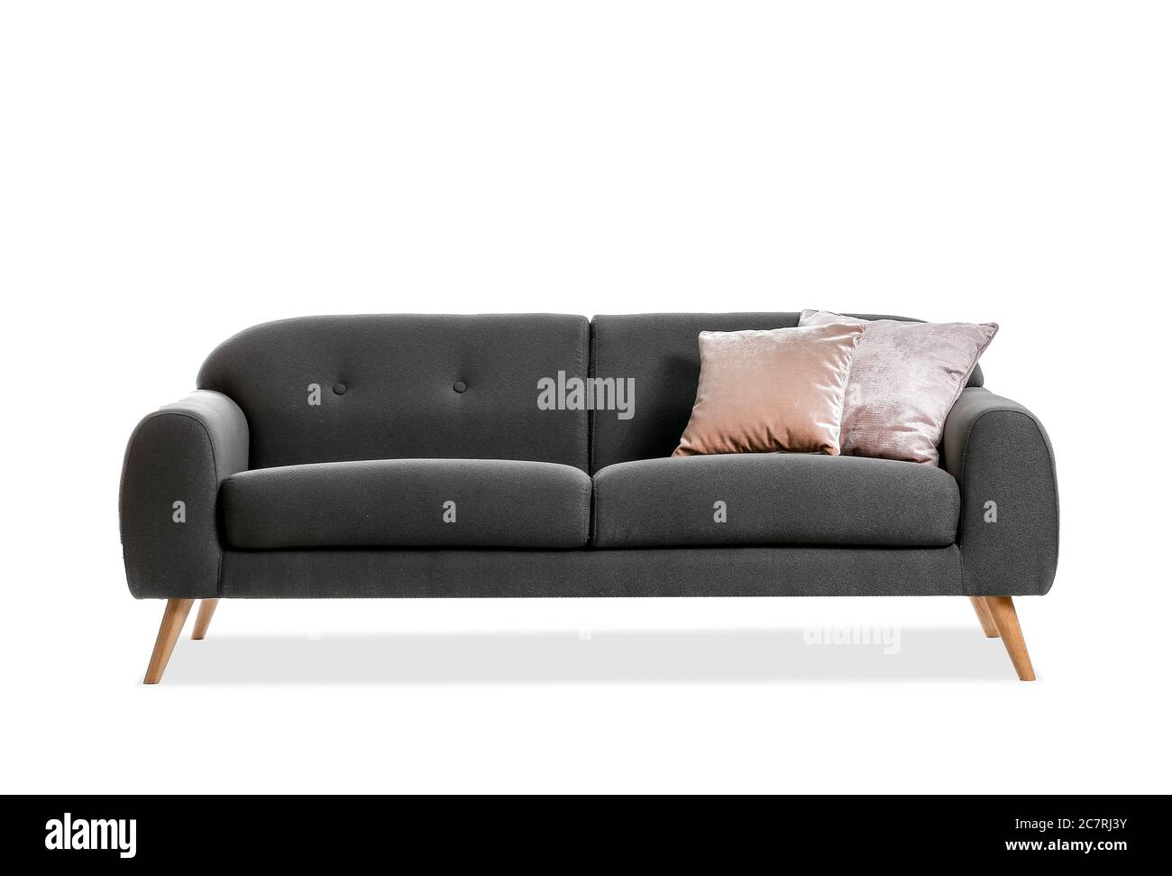 Modern sofa on white background Stock Photo - Alamy