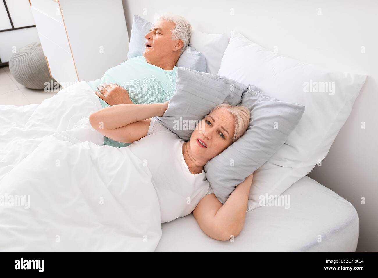Mature woman snoring hi-res stock photography and images - Alamy