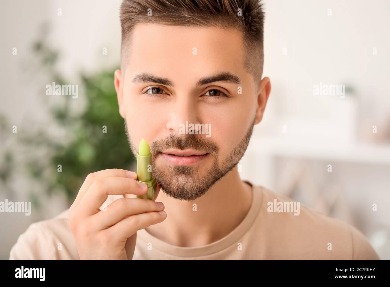 Lip balm man hi-res stock photography and images - Alamy