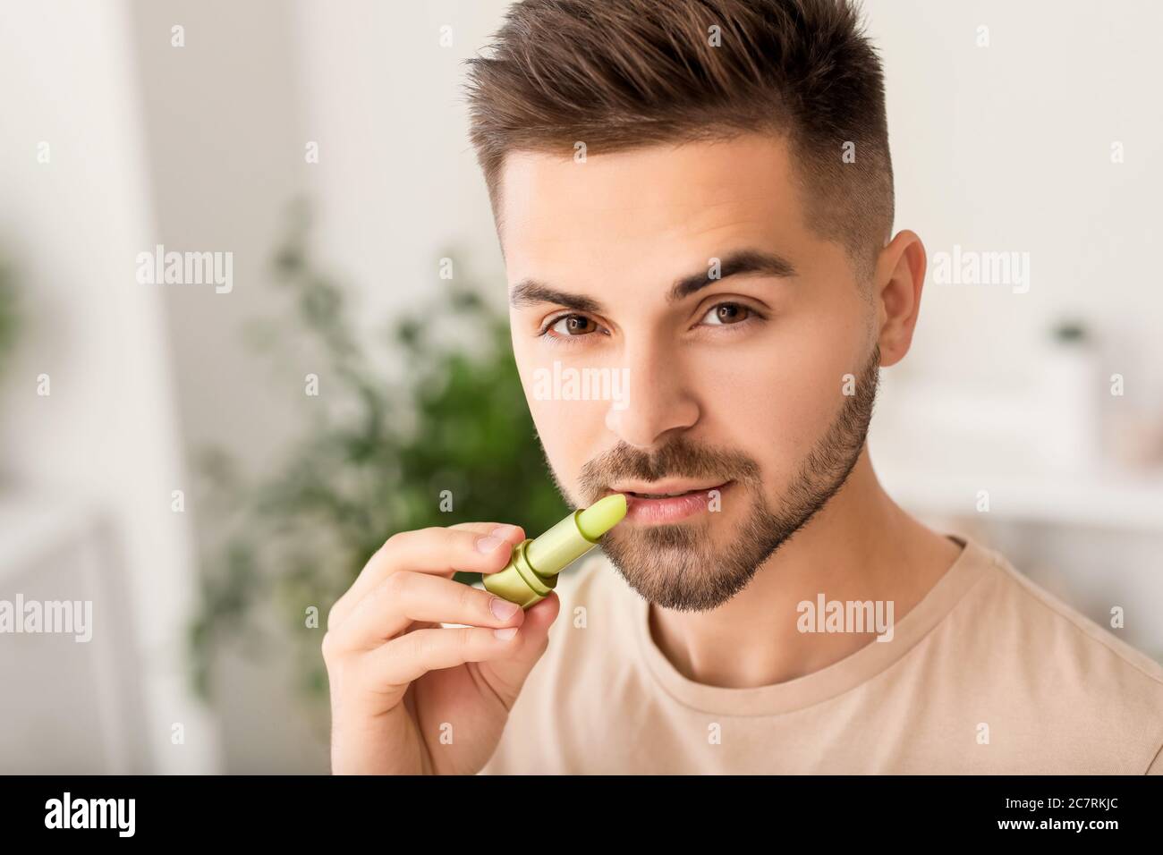 Lip balm man hi-res stock photography and images - Alamy