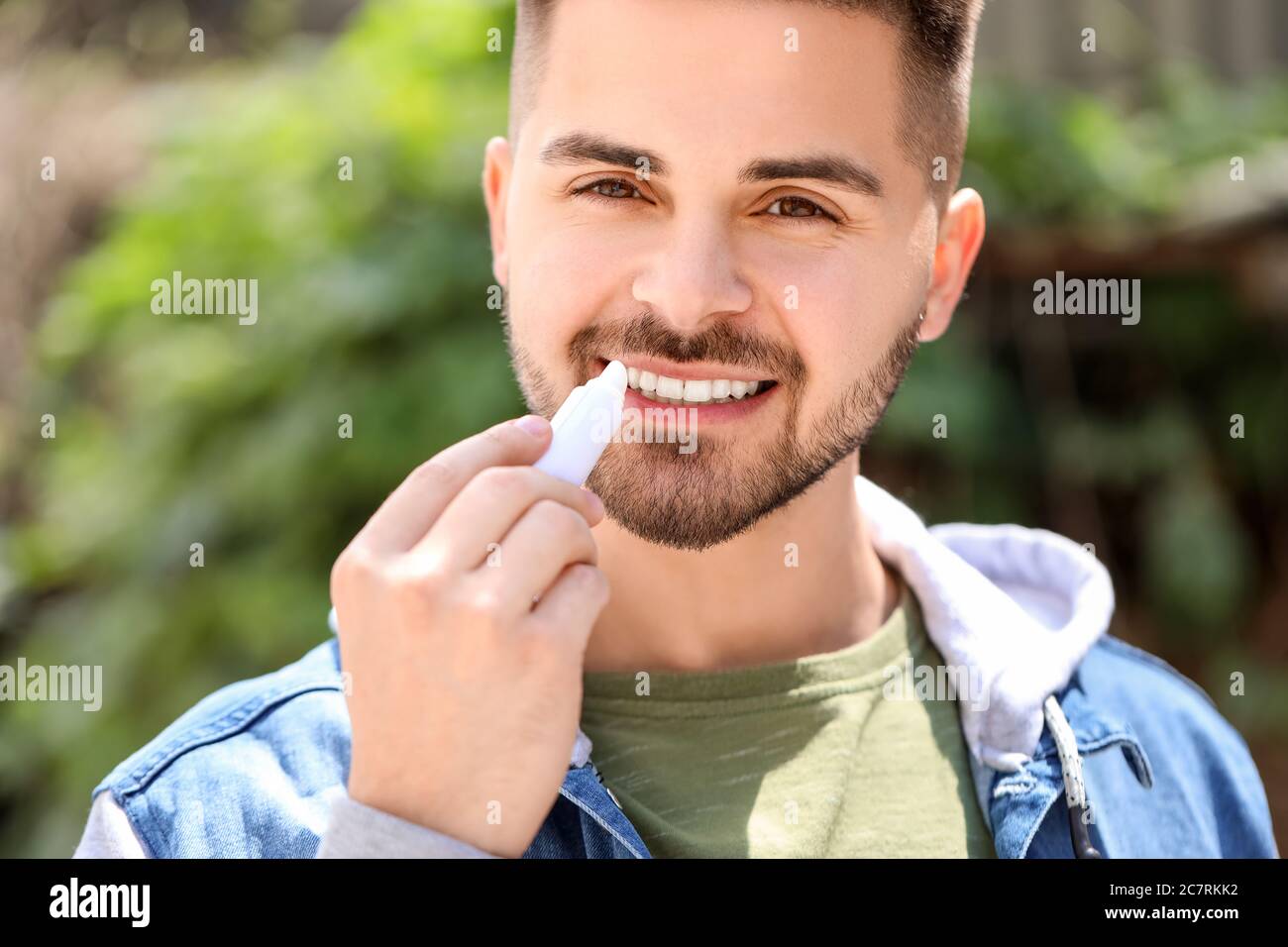 Lip balm man hi-res stock photography and images - Alamy
