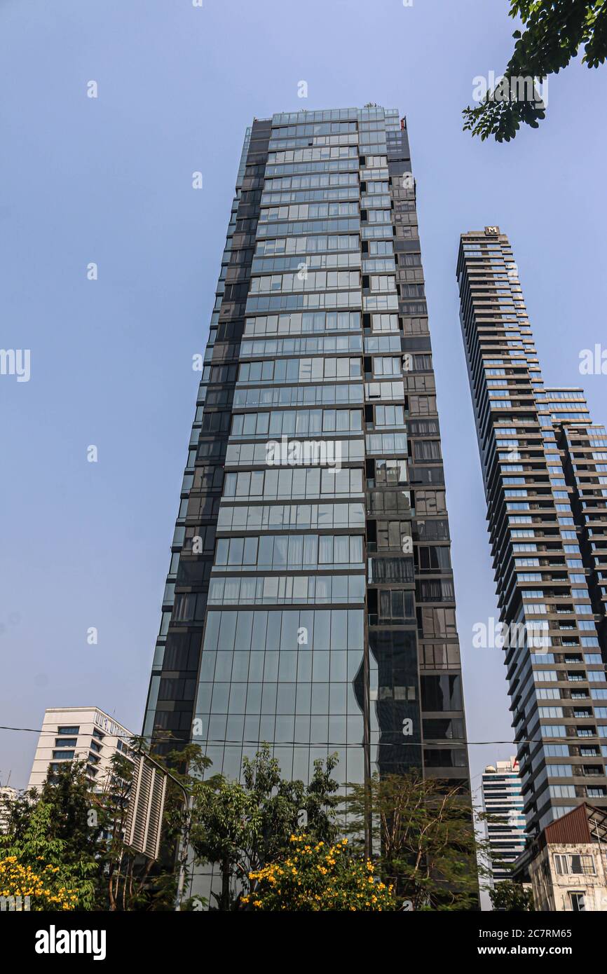 BANGKOK, THAILAND - Feb 20, 2020: skyscraper in Bangkok close to Siam ...