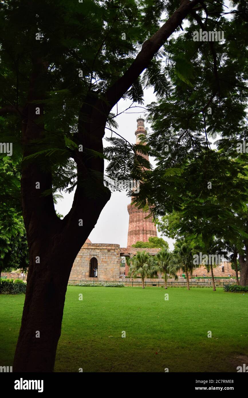 Qutub Minar New Delhi, India, The tallest minaret in India is a marble ...
