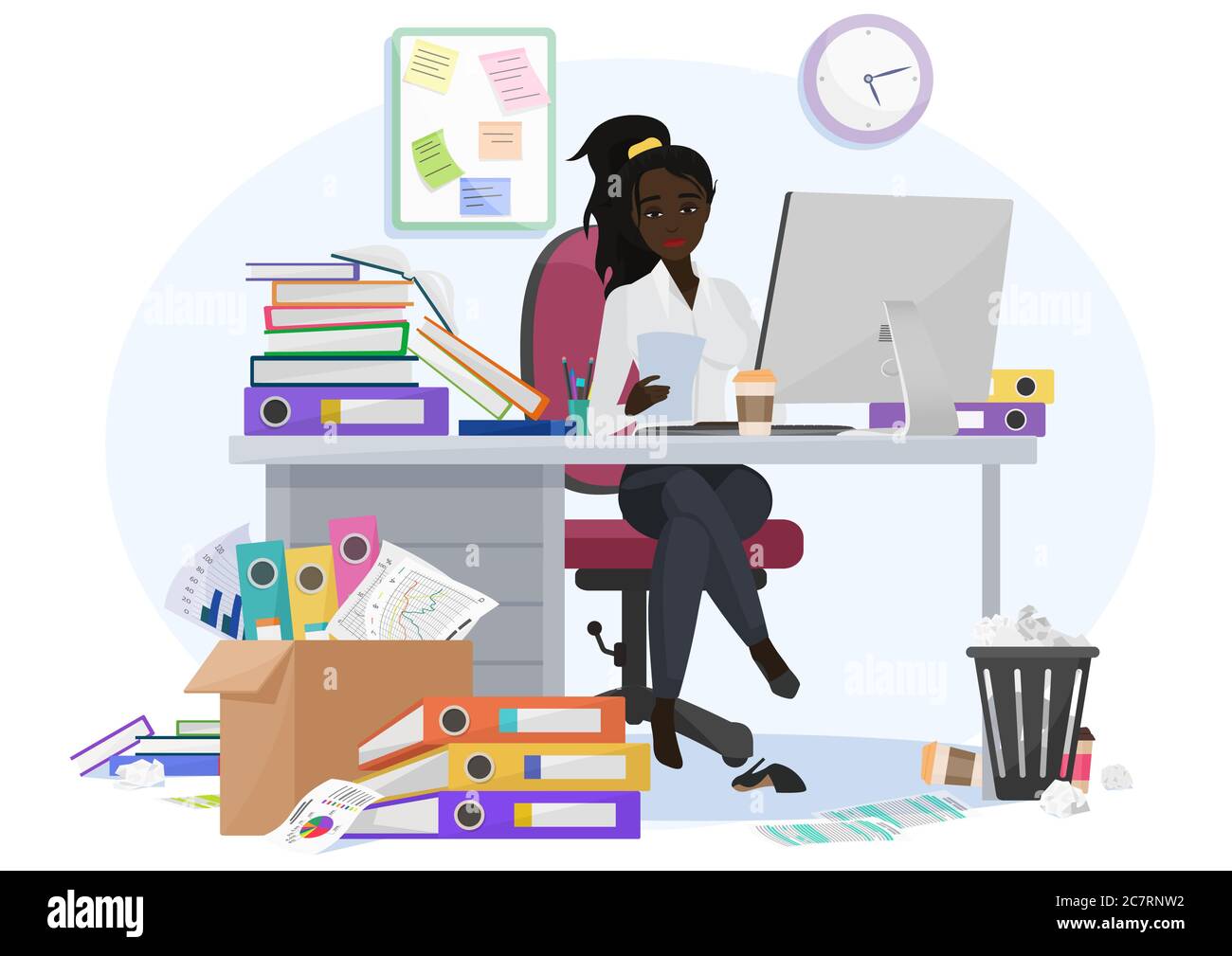 Late work computer icon Cut Out Stock Images & Pictures - Alamy