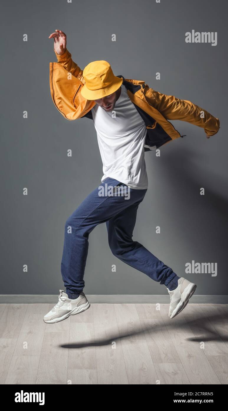 Male hip-hop dancer in studio Stock Photo - Alamy