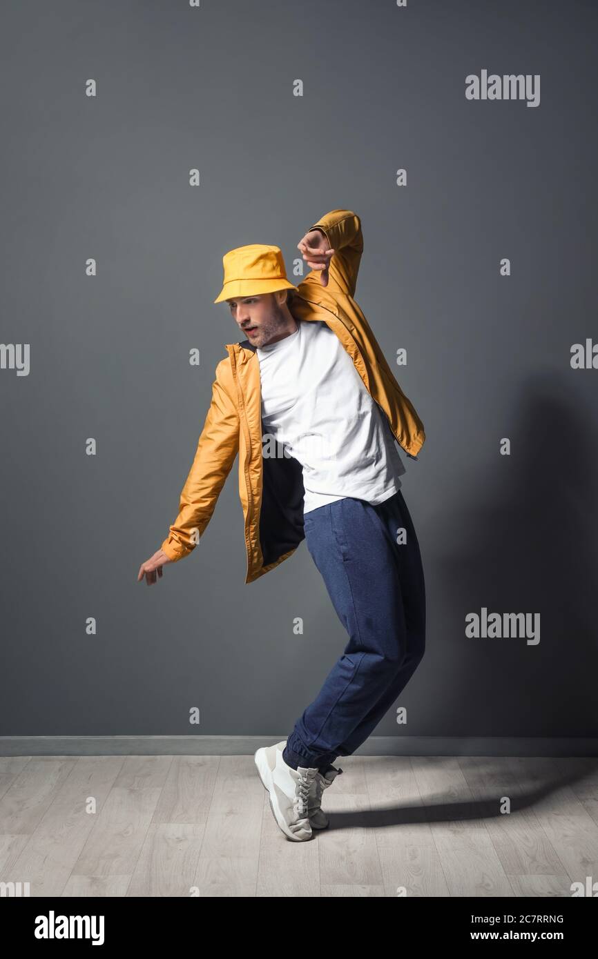 Male hip-hop dancer in studio Stock Photo - Alamy