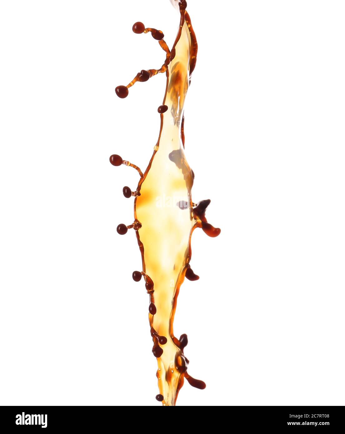 Splash of coffee on white background Stock Photo - Alamy