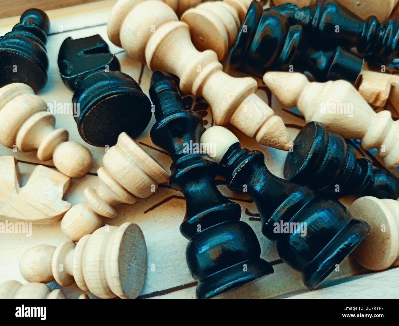 Closeup shot of chess figures on the table Stock Photo - Alamy