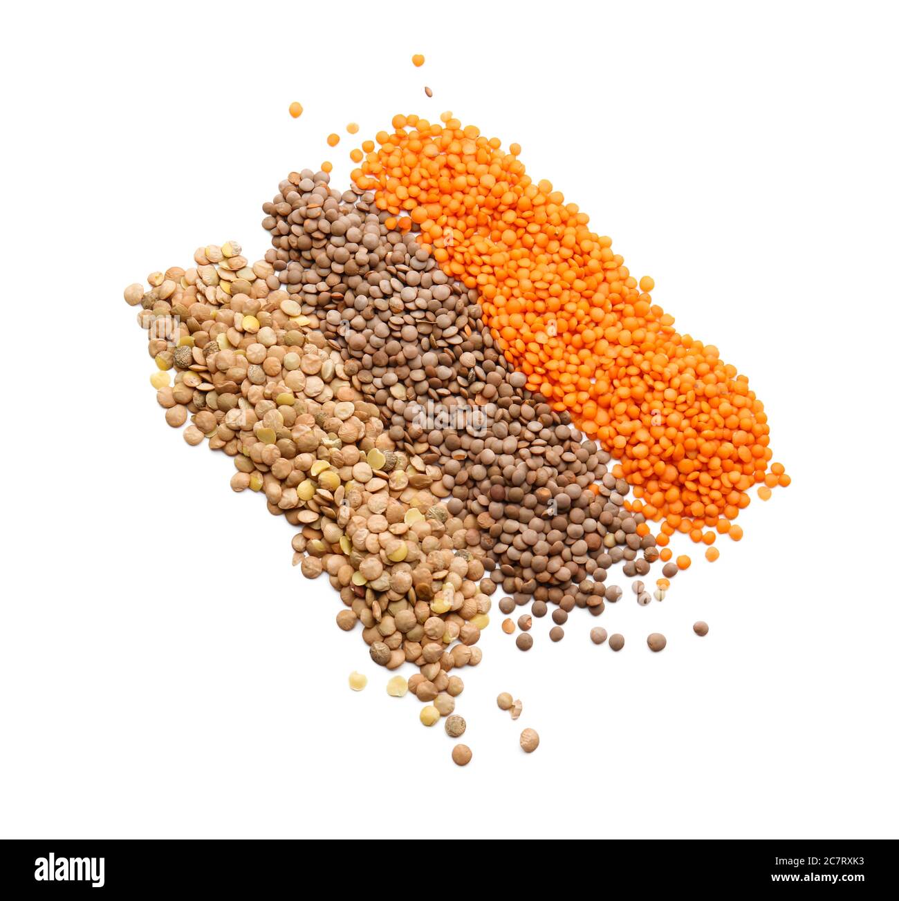 Different raw lentils on Cut Out Stock Images & Pictures - Alamy