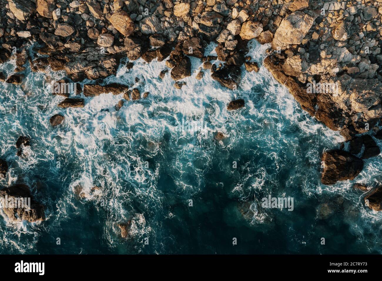 Beach and waves top view. Turquoise water background aerial view ...