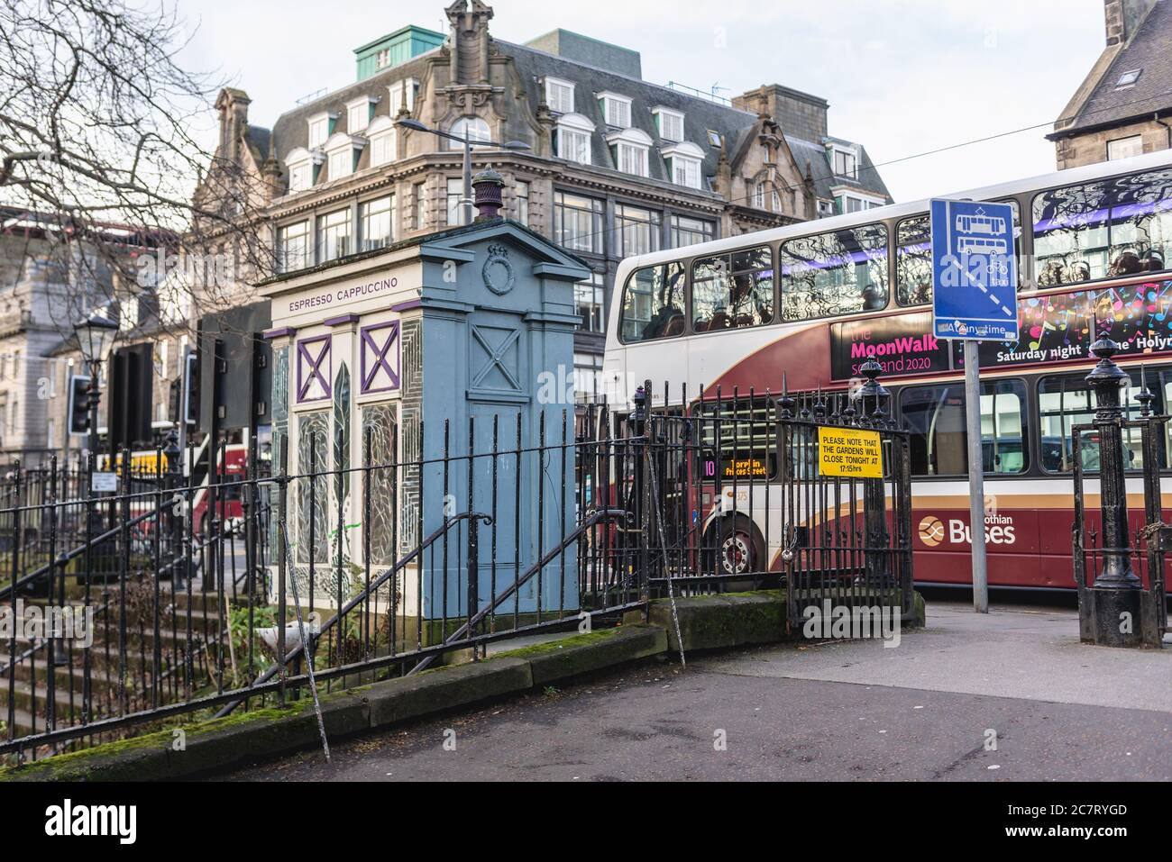 Tupiniquim cafe in old police box in Edinburgh, the capital of Scotland ...