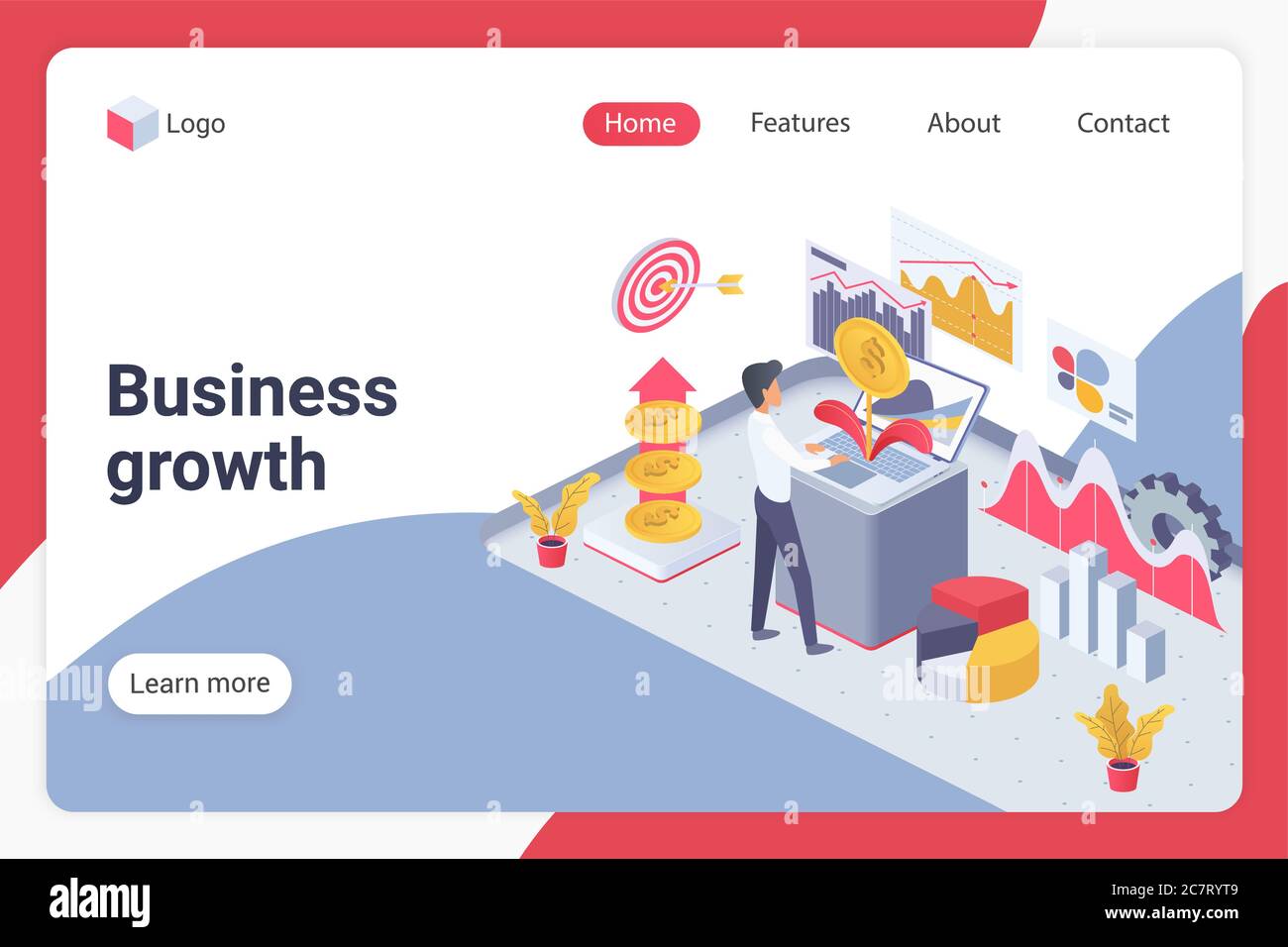 Business cartoon successful sales growth hi-res stock photography and ...