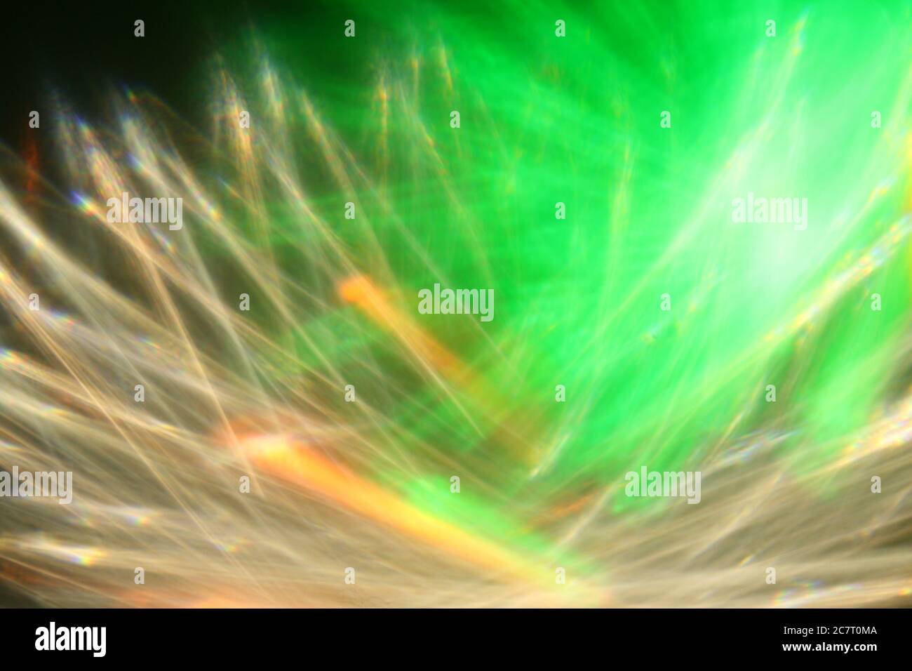 Closeup shot of staggered and refracted light layers vortex light ...
