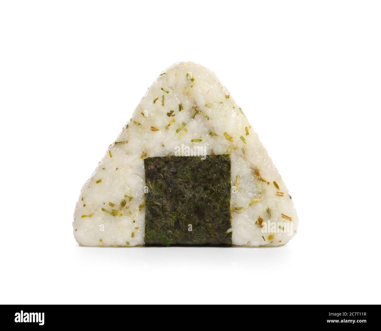Traditional Japanese onigiri on white background Stock Photo - Alamy