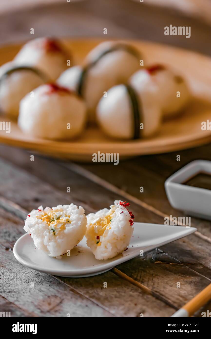 Egg onigiri hi-res stock photography and images - Alamy