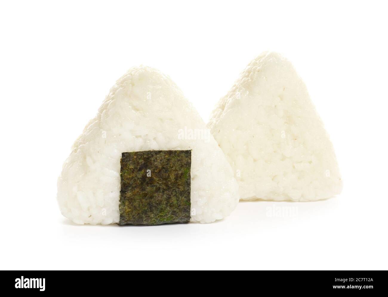 Traditional Japanese onigiri on white background Stock Photo - Alamy