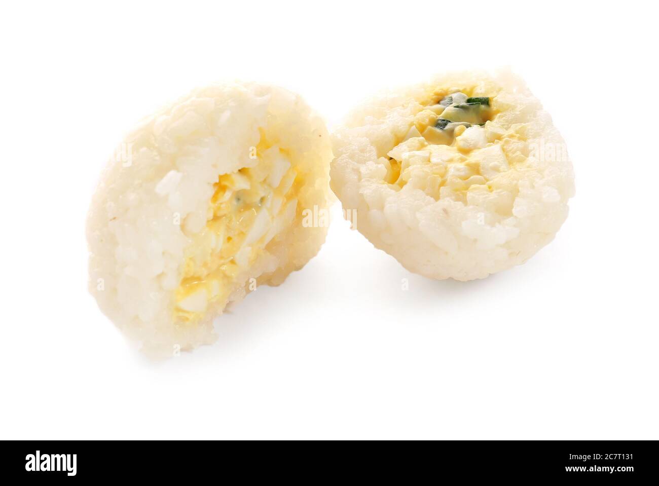 Traditional Japanese onigiri on white background Stock Photo - Alamy