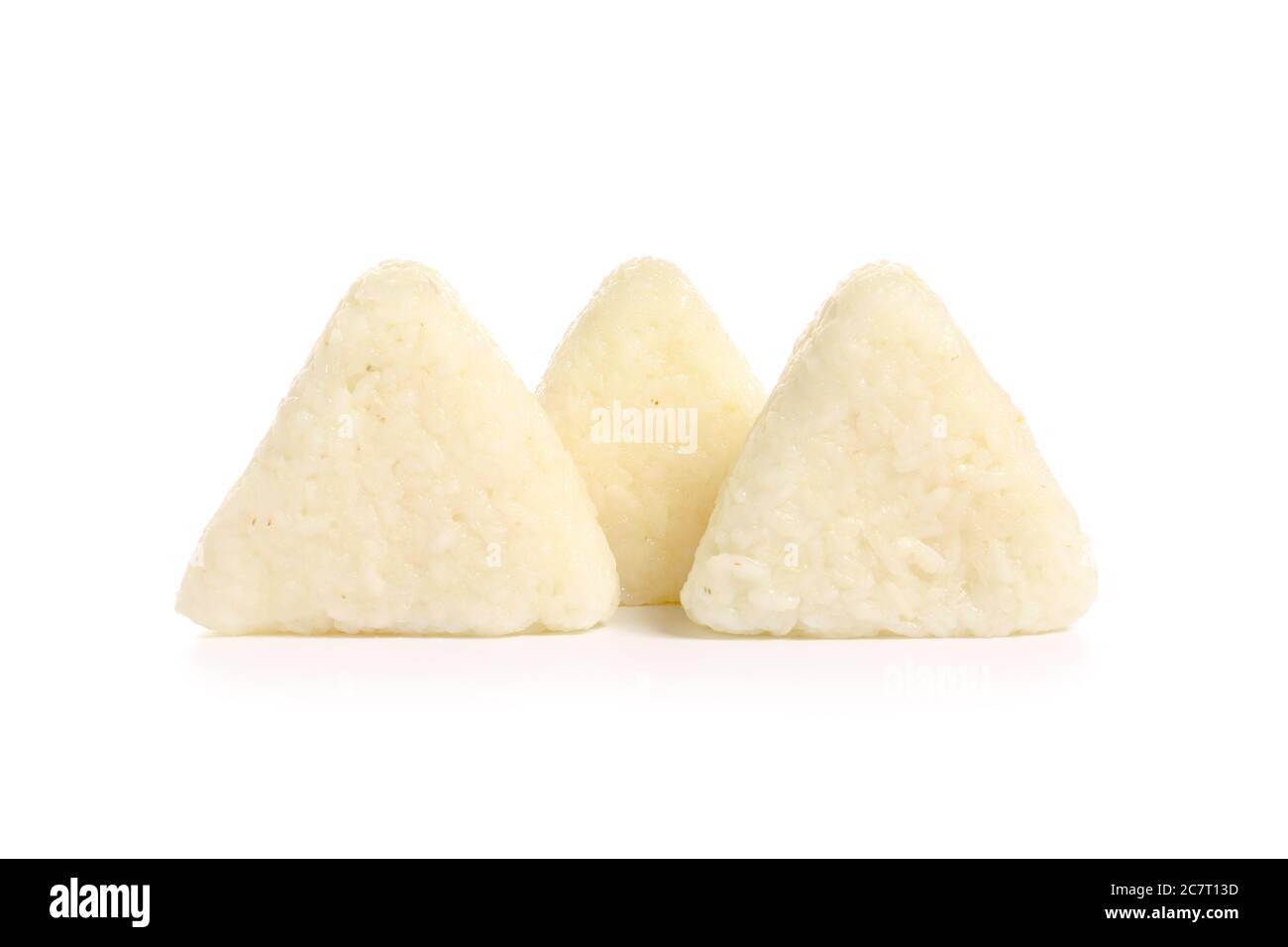 Traditional Japanese onigiri on white background Stock Photo - Alamy