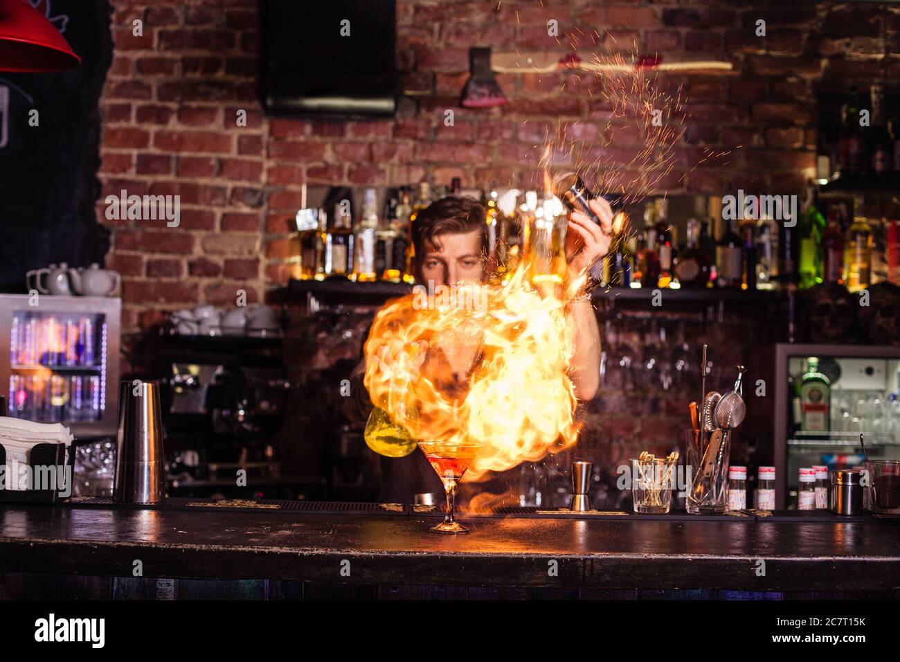 Fire cocktail hi-res stock photography and images - Alamy