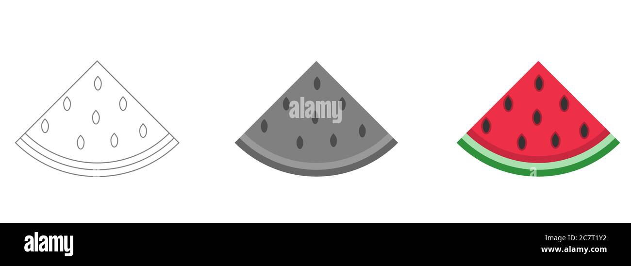 Watermelon triangle Stock Vector Images - Alamy