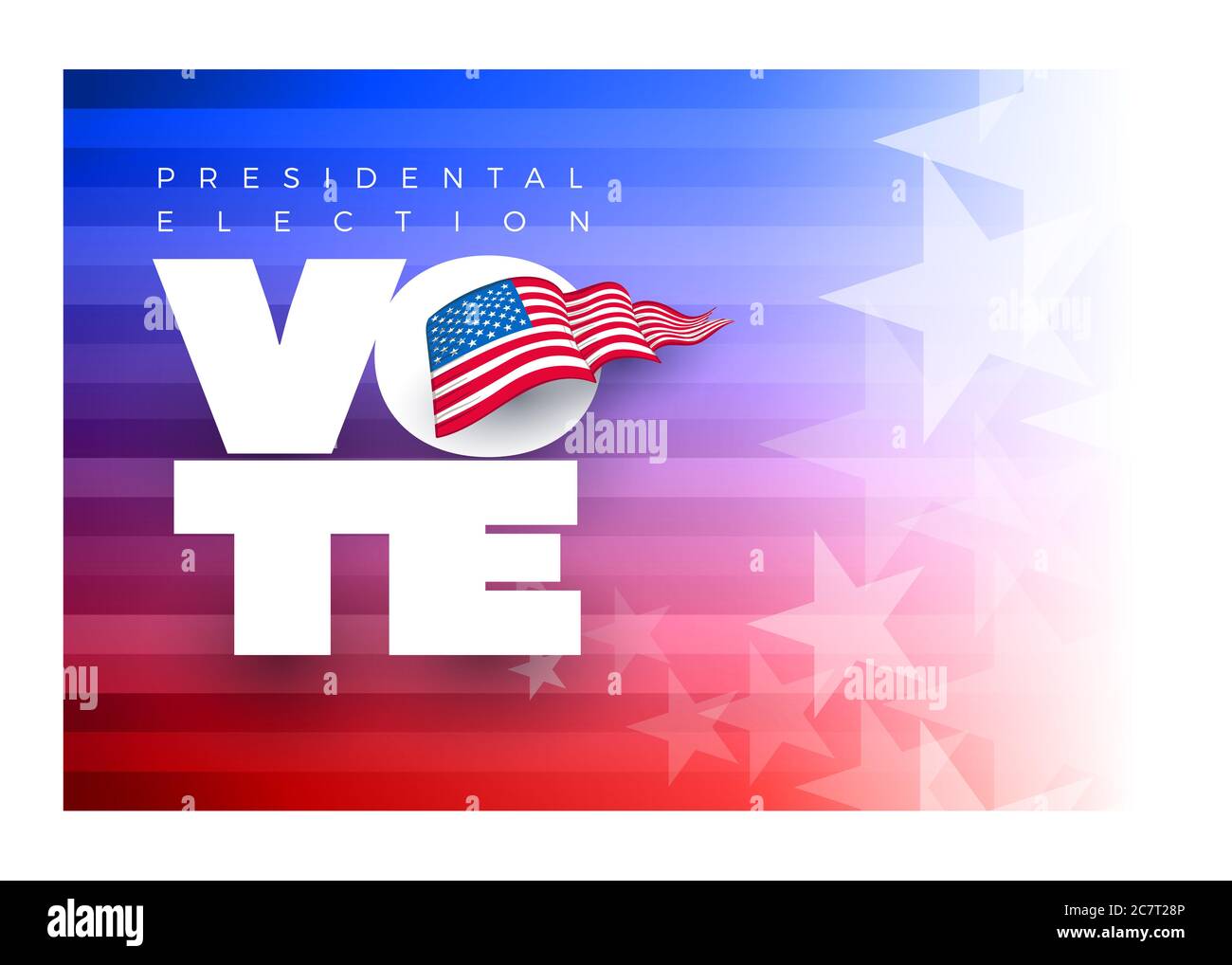 Presidental election concept design template. Vote 2020 in USA ...