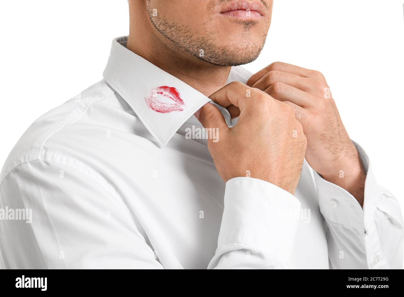 White shirt dirty collar hi-res stock photography and images - Alamy