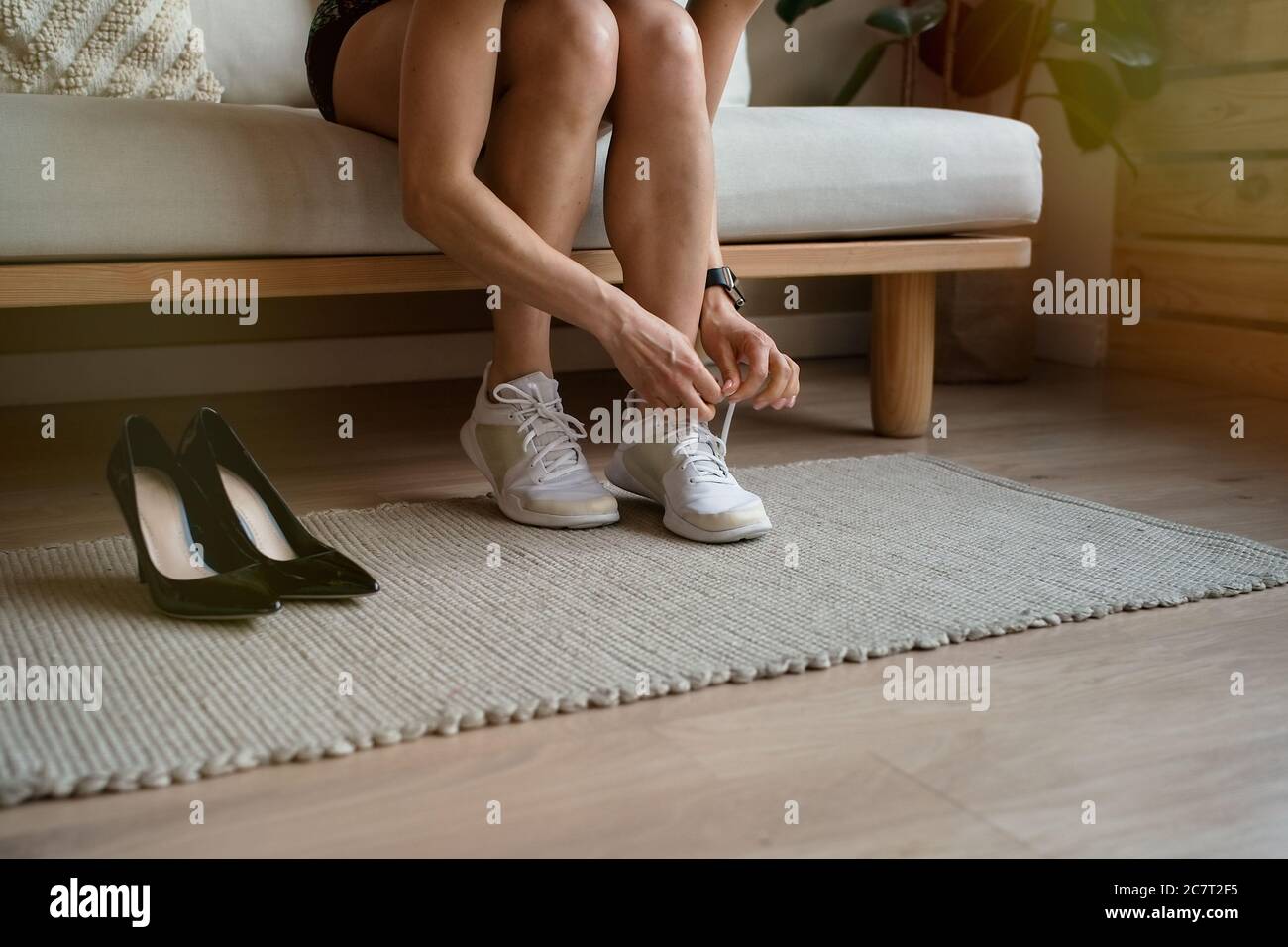 Takes off his shoes hi-res stock photography and images - Alamy