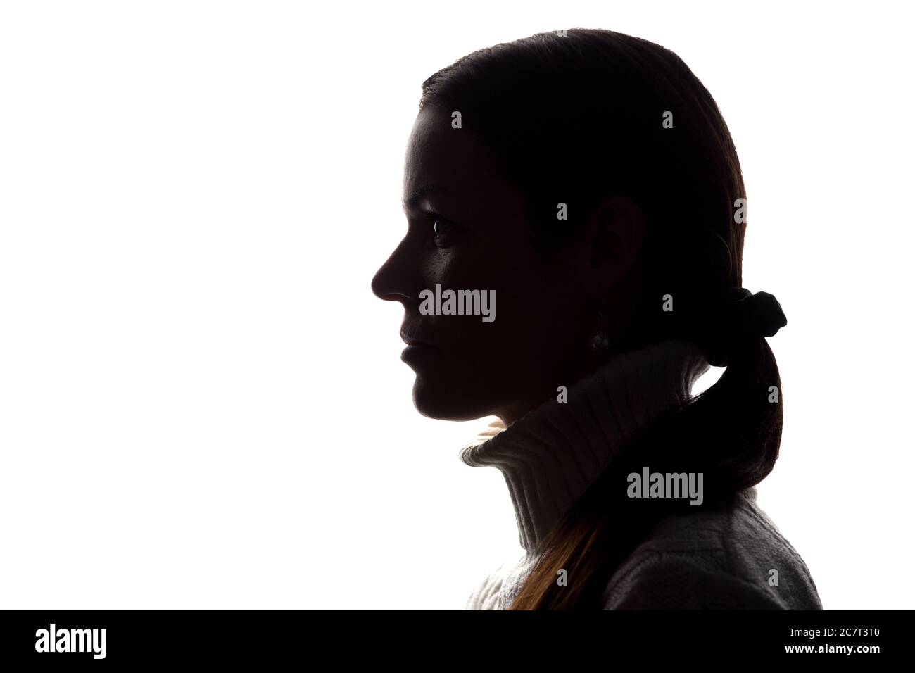 Head shoulder profile silhouette woman hi-res stock photography and ...