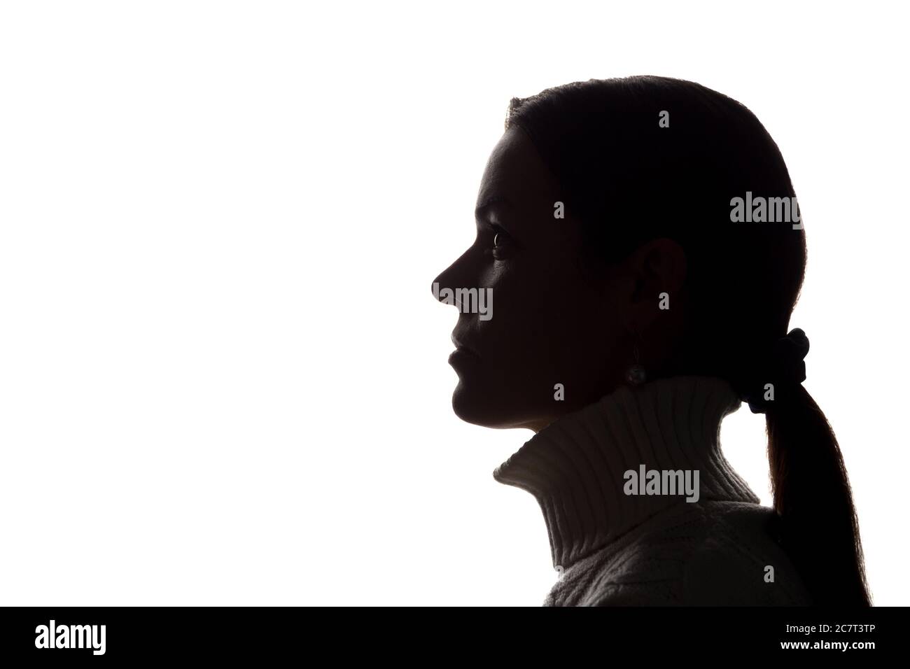 Head shoulder profile silhouette woman hi-res stock photography and ...