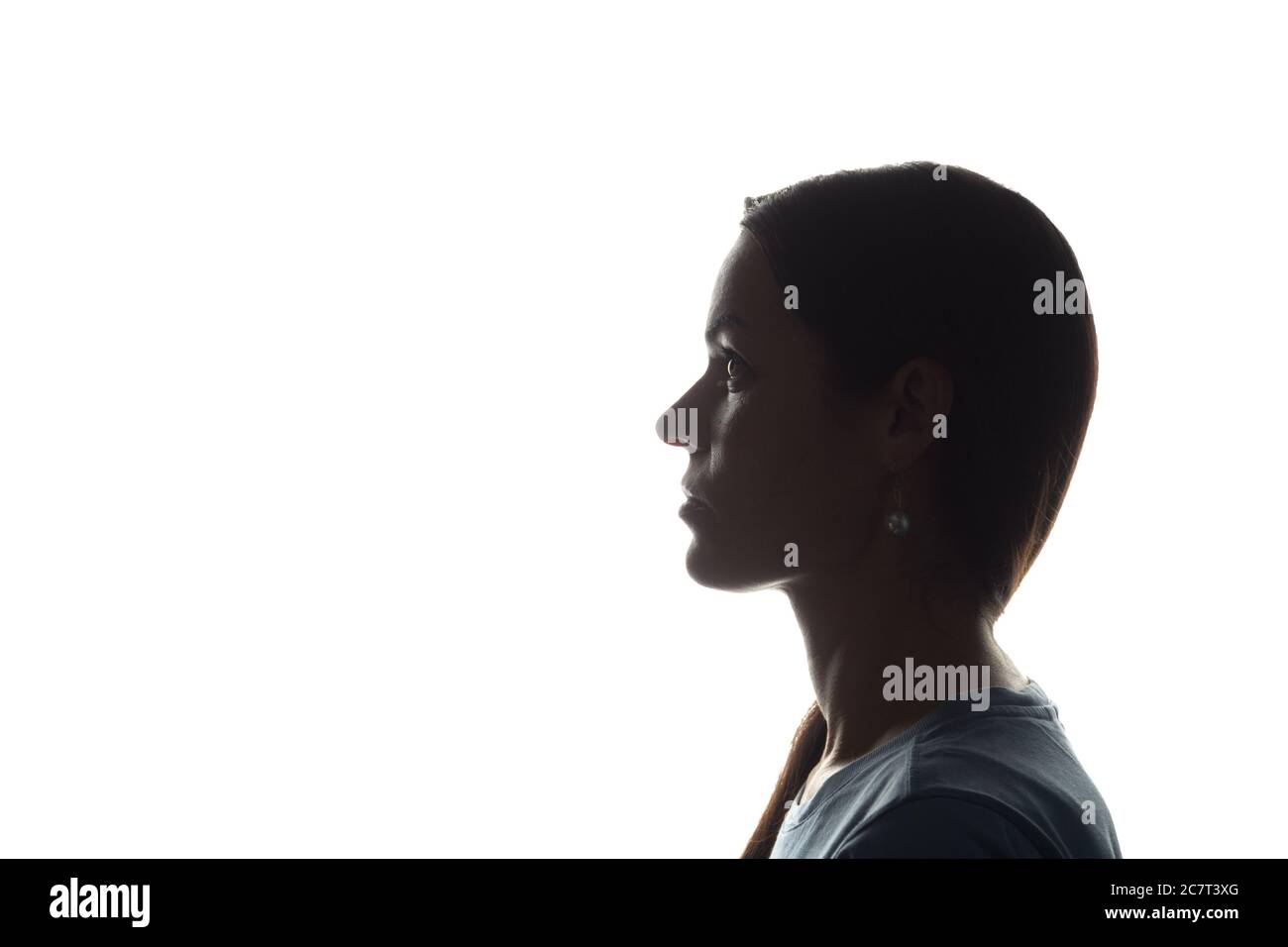 Head and shoulder silhouette hi-res stock photography and images - Alamy