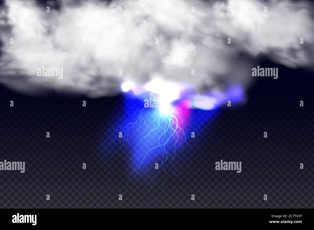 Sparkling lightning on black background.Bright lighting effects Stock ...