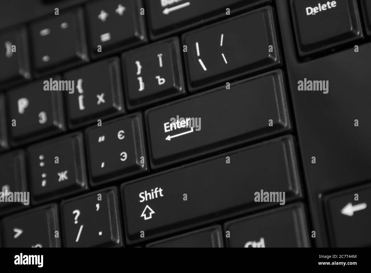 Black computer keyboard close up - symbol Stock Photo - Alamy