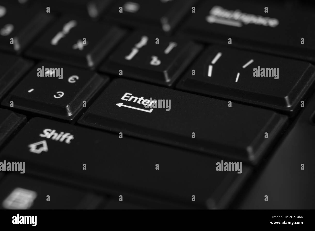 Black computer keyboard close up - symbol Stock Photo - Alamy