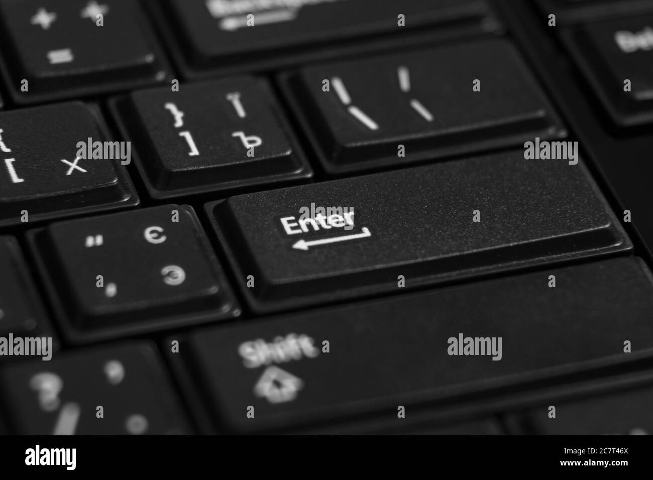 Black computer keyboard close up - symbol Stock Photo - Alamy