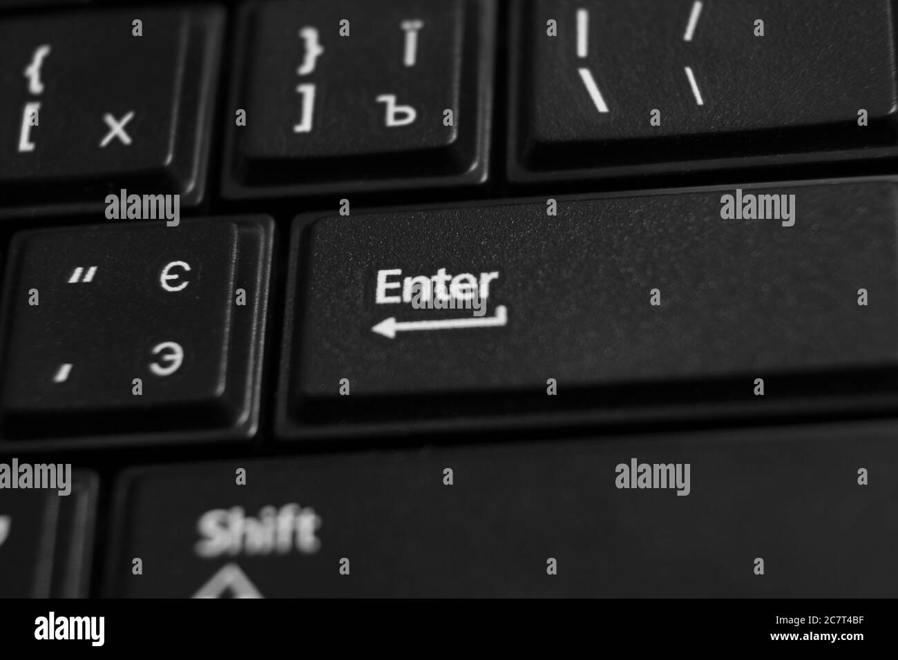 Black computer keyboard close up - symbol Stock Photo - Alamy