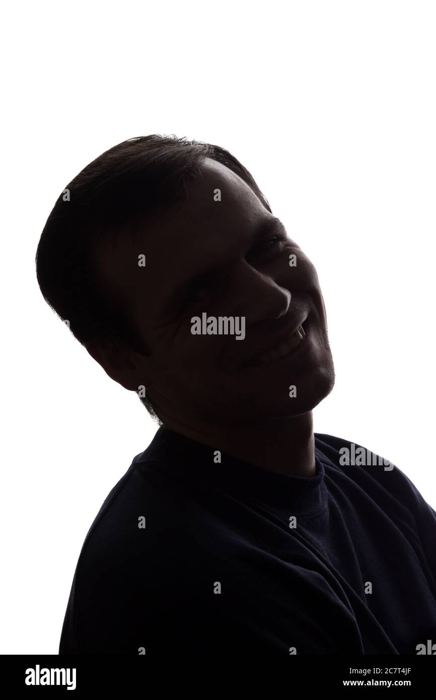 Man side profile dark hi-res stock photography and images - Alamy