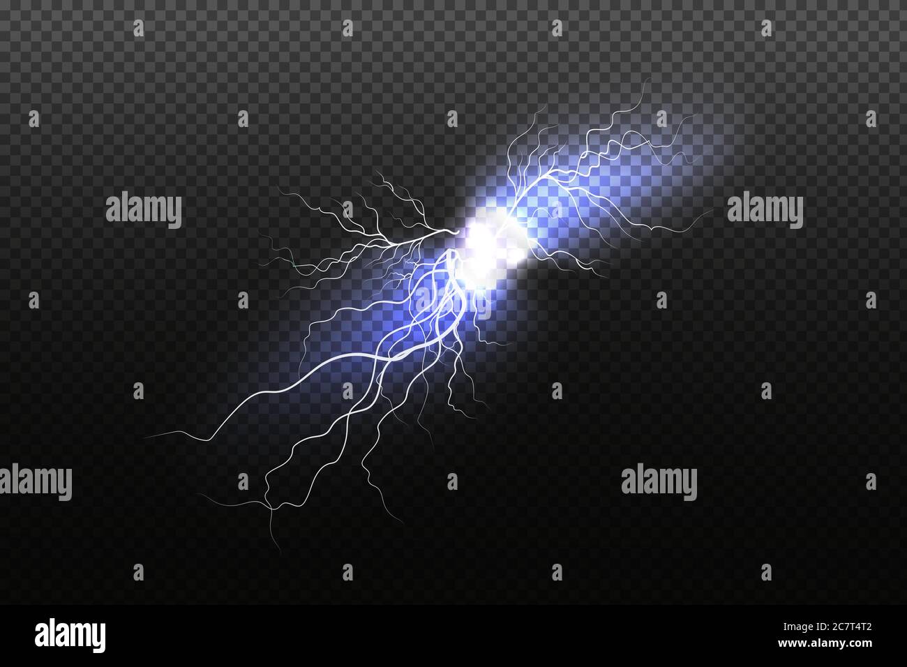 Sparkling lightning on black background.Bright lighting effects Stock ...