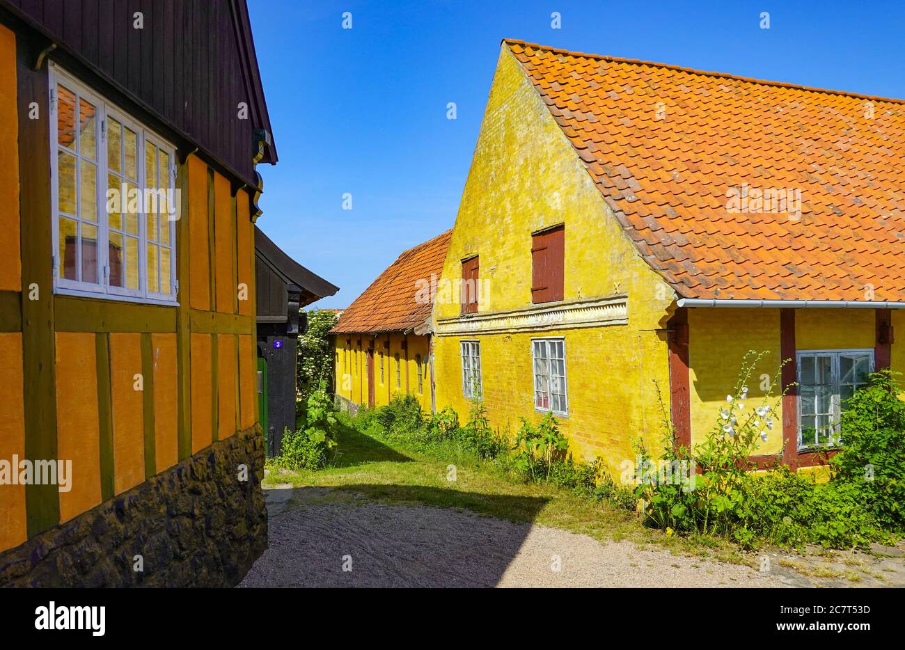 Svaneke, Denmark. 27th June, 2020. City view of Svaneke, a small town ...