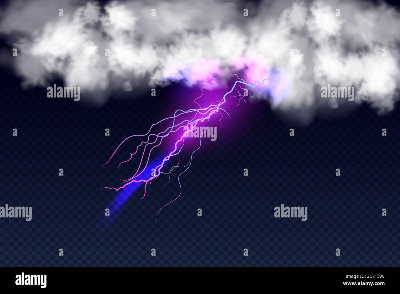 Sparkling lightning on black background.Bright lighting effects Stock ...